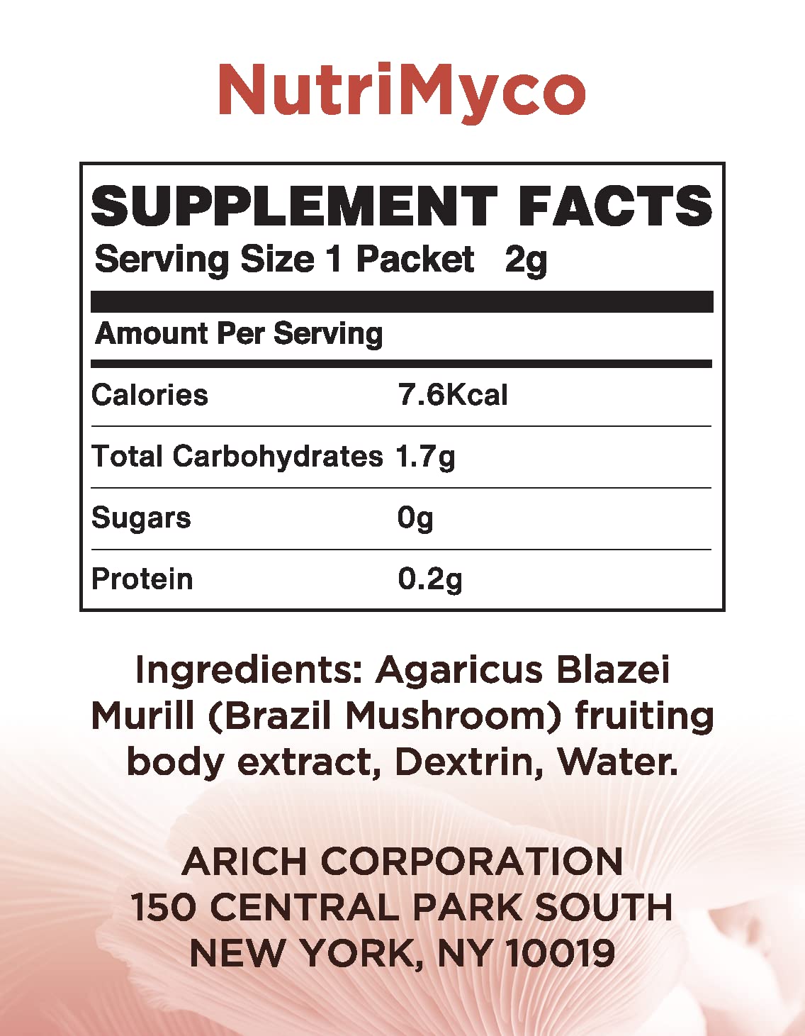 Concentrated mushroom powder for health