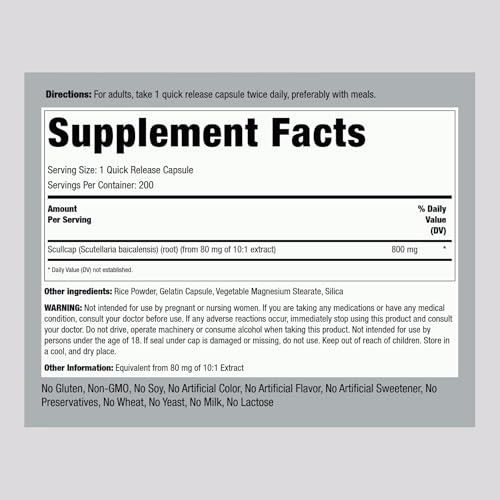 Concentrated scullcap extract for wellness