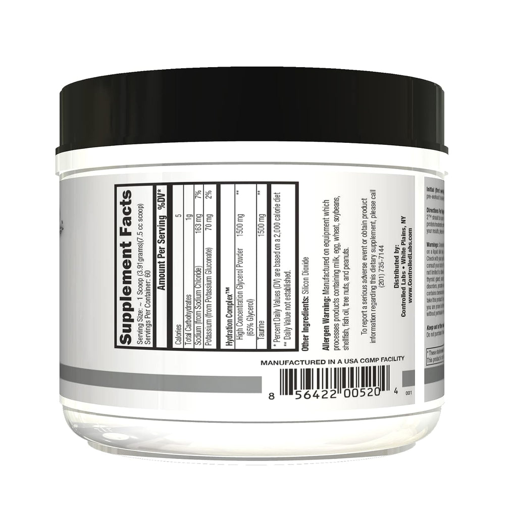 Controlled Labs GlycerGrow for optimal hydration