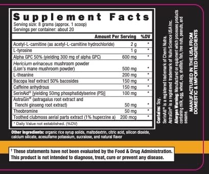 CONTROLLED LABS Orange Brainwash 20 servings pack