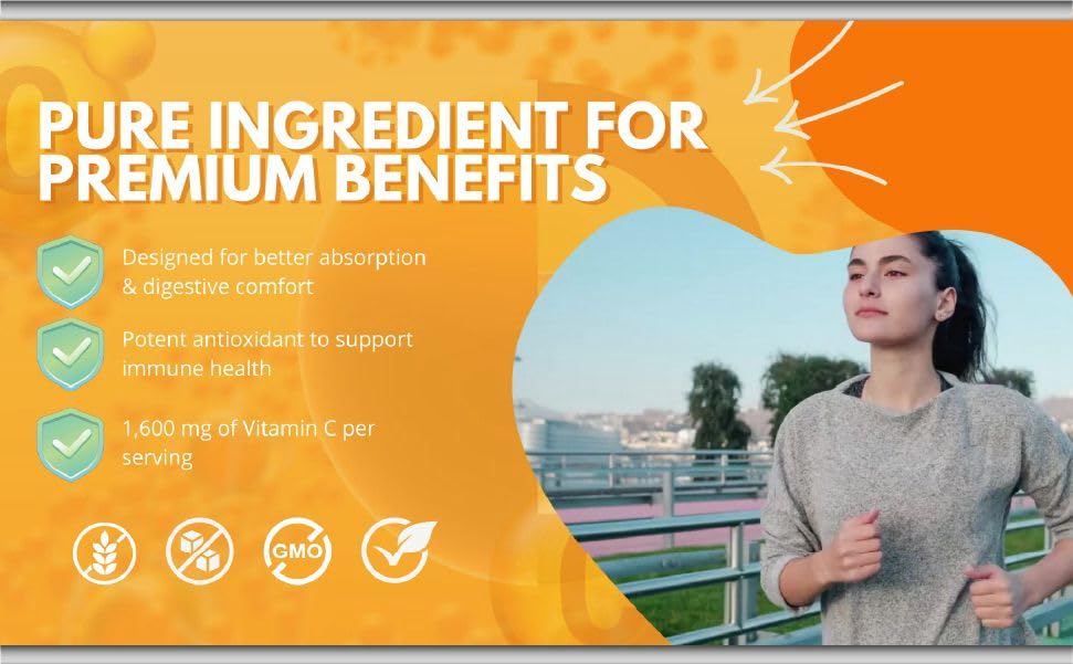 Convenient 100 capsule Vitamin C