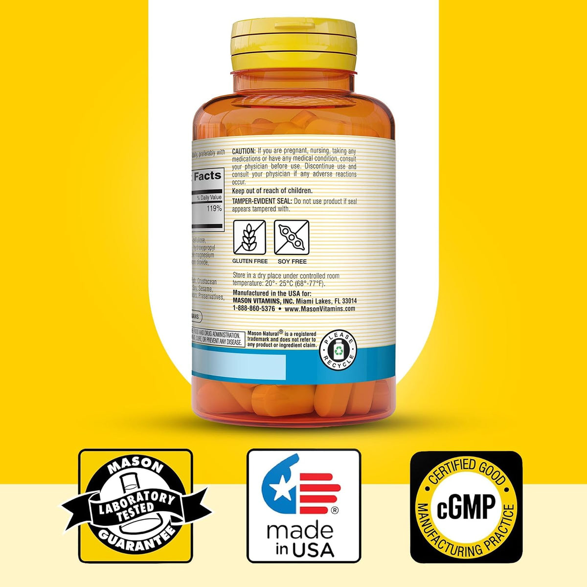 Convenient 100 tablet bottle