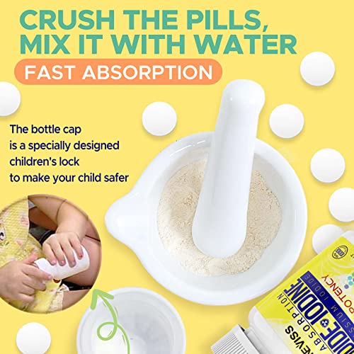 Convenient 100 tablet potassium supply