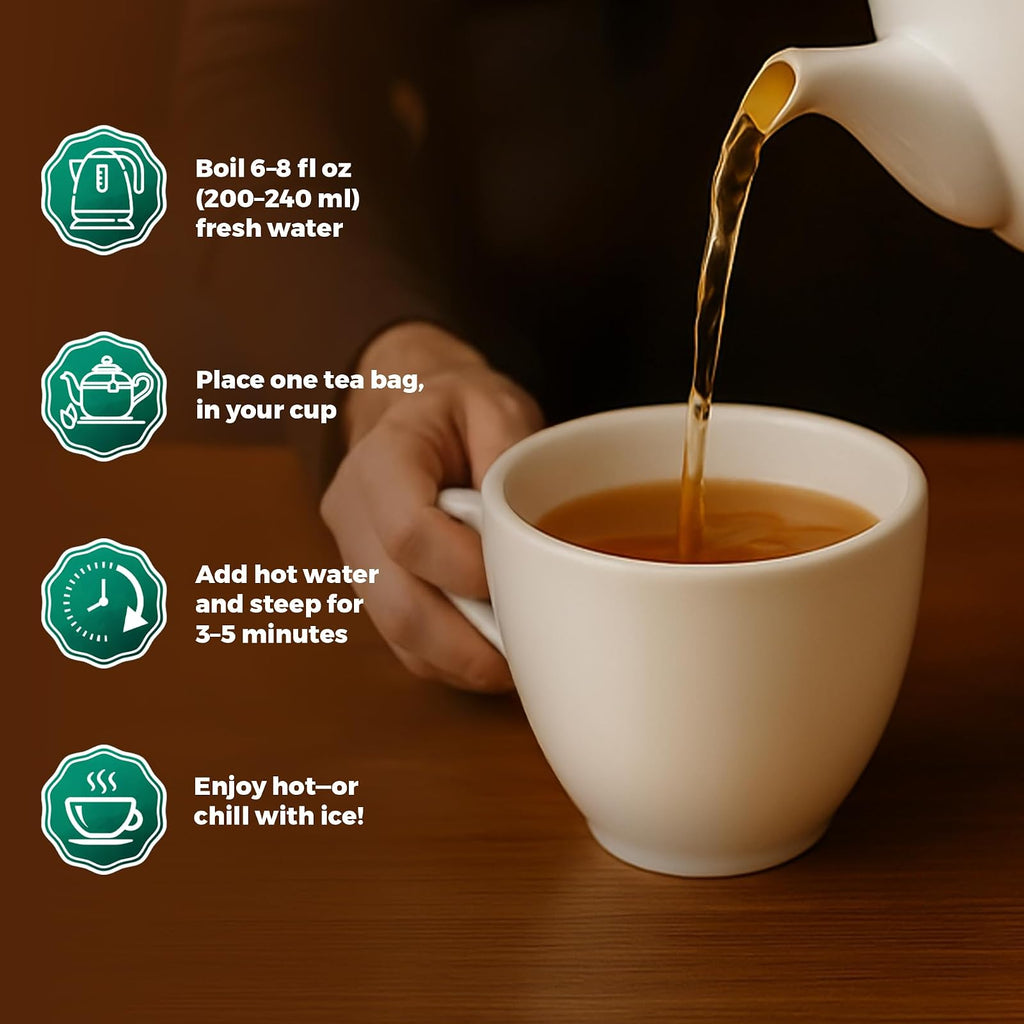 Convenient 120 tea bags package