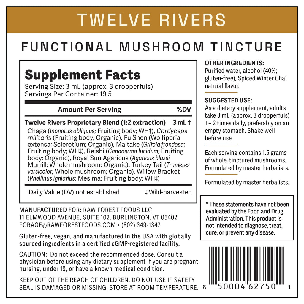 convenient 2 oz mushroom tincture