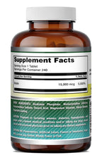 Convenient 240 count biotin tablets