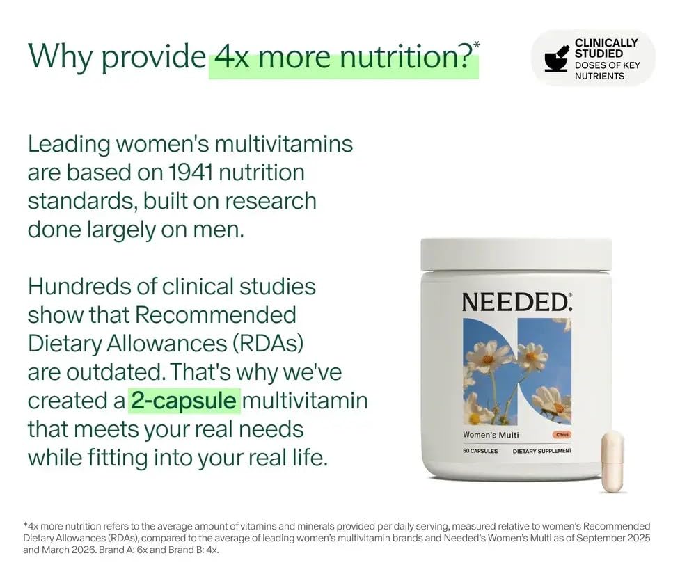 convenient 30 tablet multivitamin pack