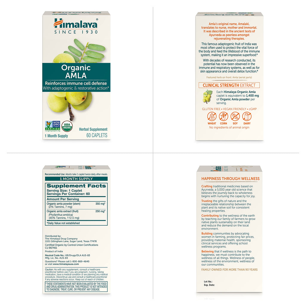 Convenient 60 caplet Amla pack