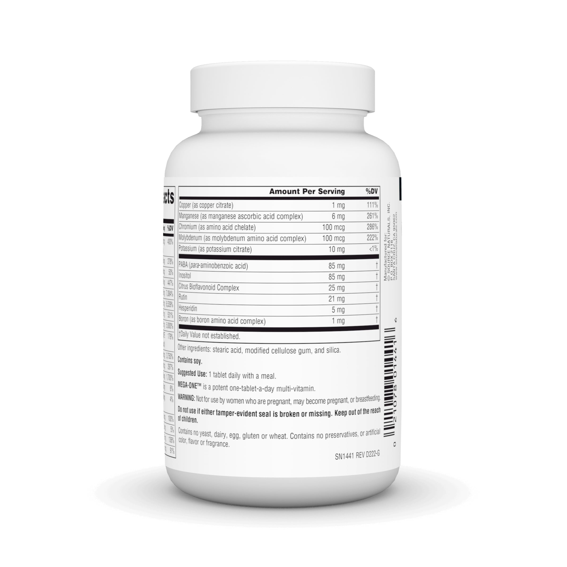 Convenient 60 count vitamin supplement