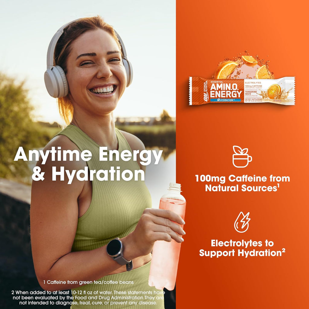 Convenient amino energy stick packs