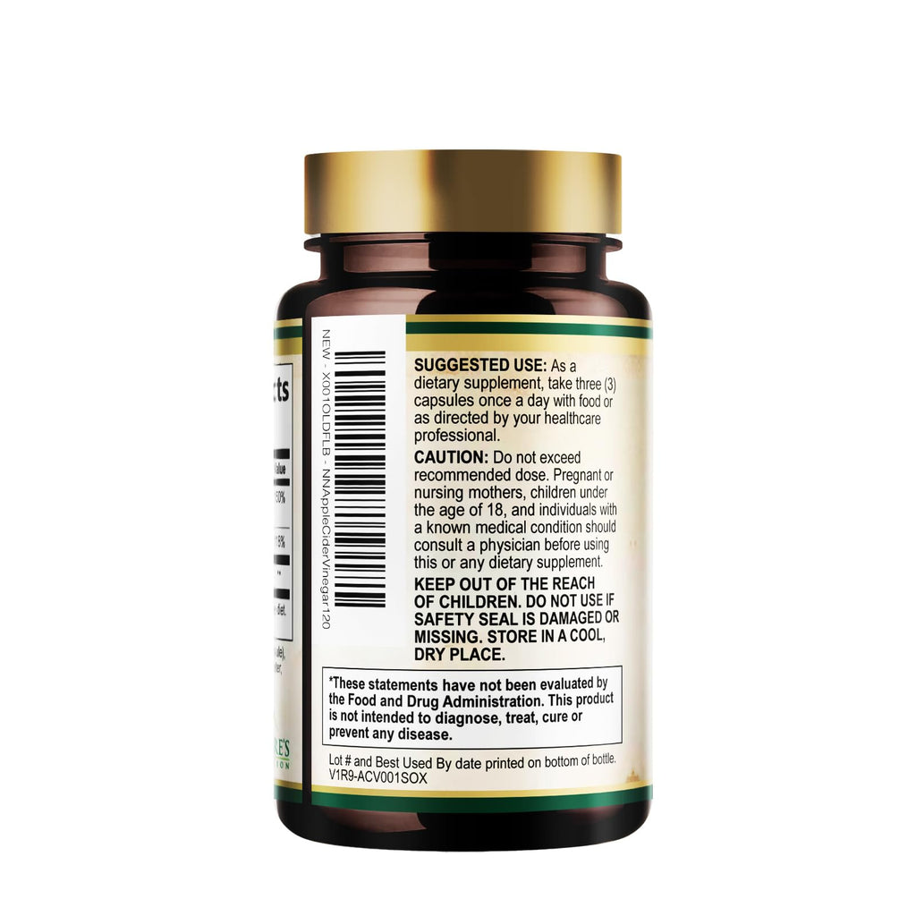 Convenient apple cider vinegar capsules