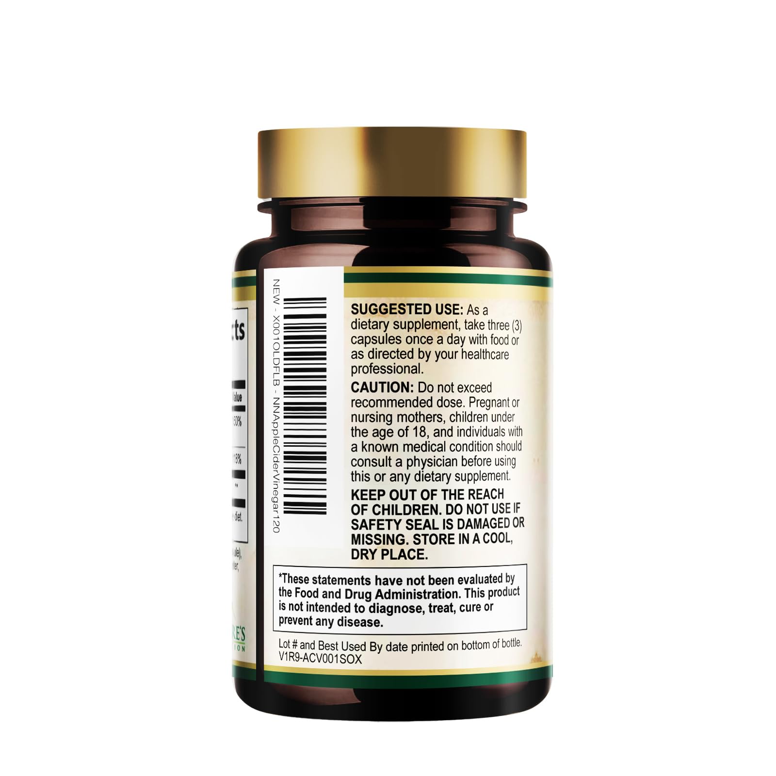 Convenient apple cider vinegar capsules
