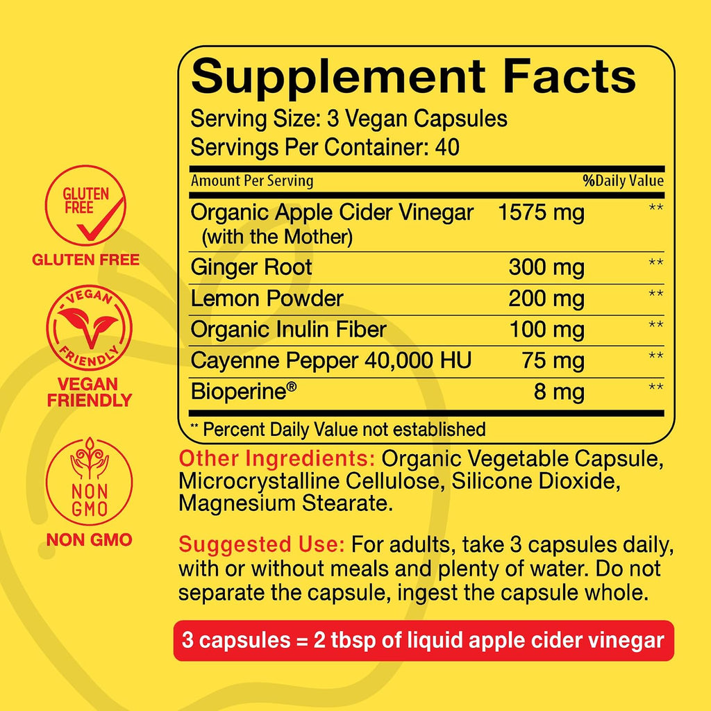 convenient apple cider vinegar daily dose