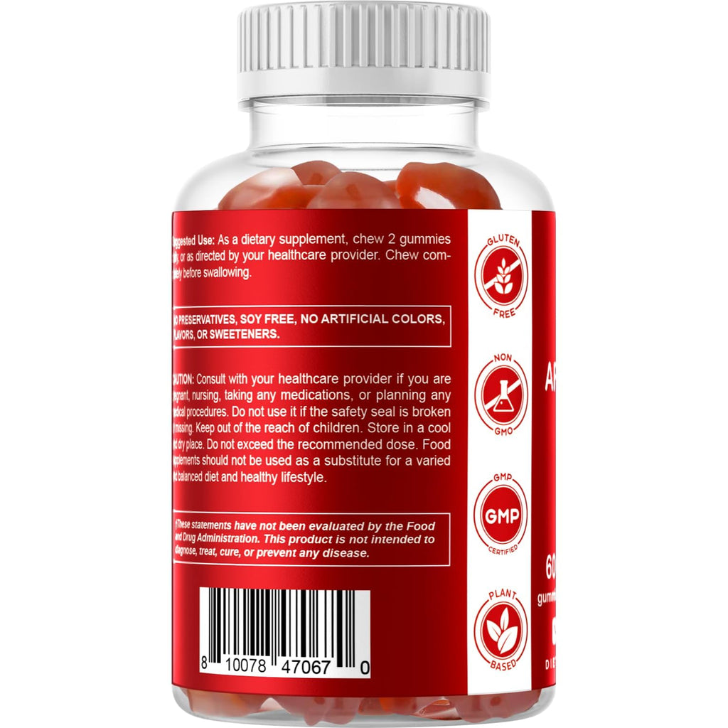 Convenient apple cider vinegar gummies