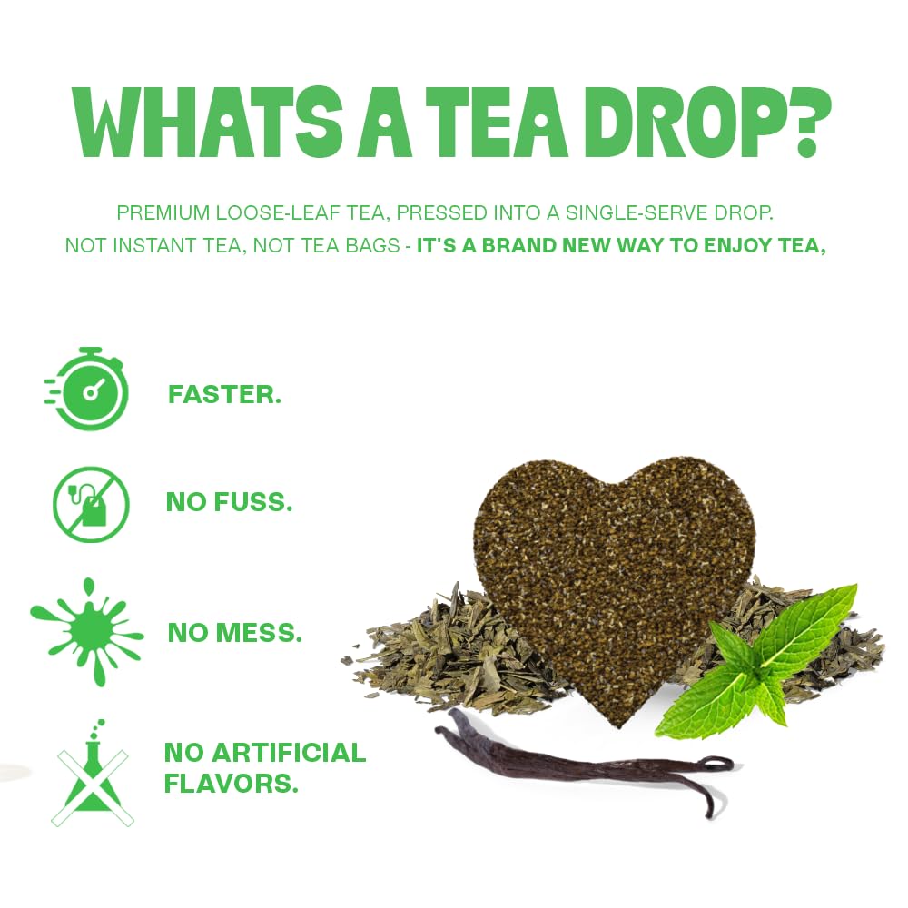 Convenient bagless peppermint tea