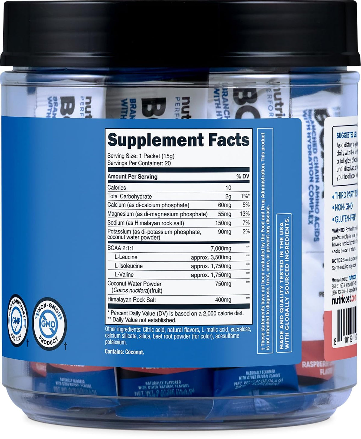 Convenient BCAA stickpacks on-the-go