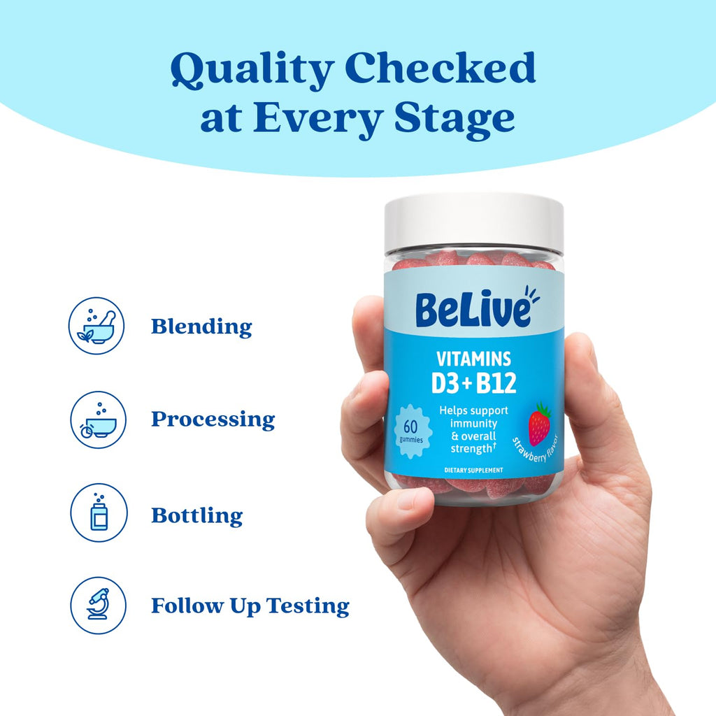 Convenient BeLive Vitamin D3 gummy format