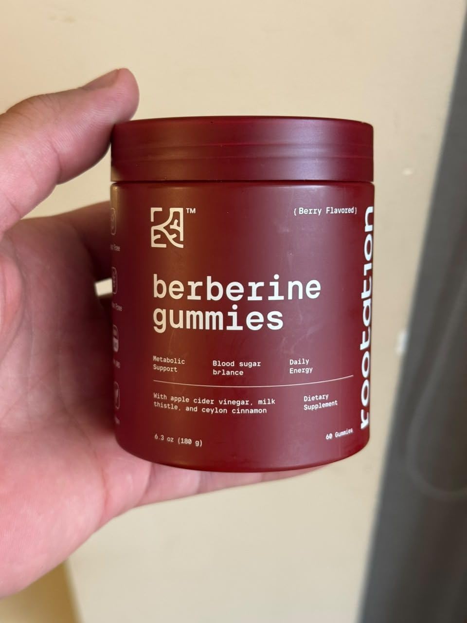Convenient berberine HCL gummy form