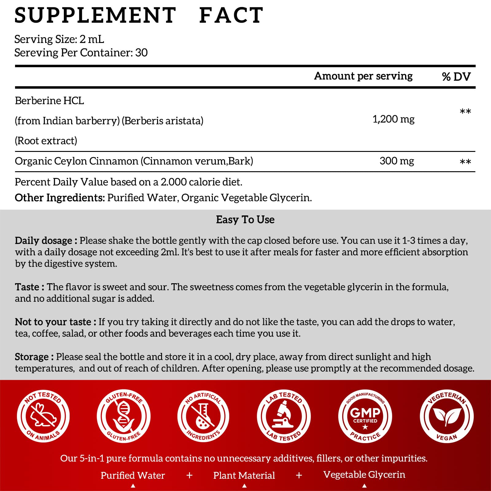 convenient Berberine liquid formula