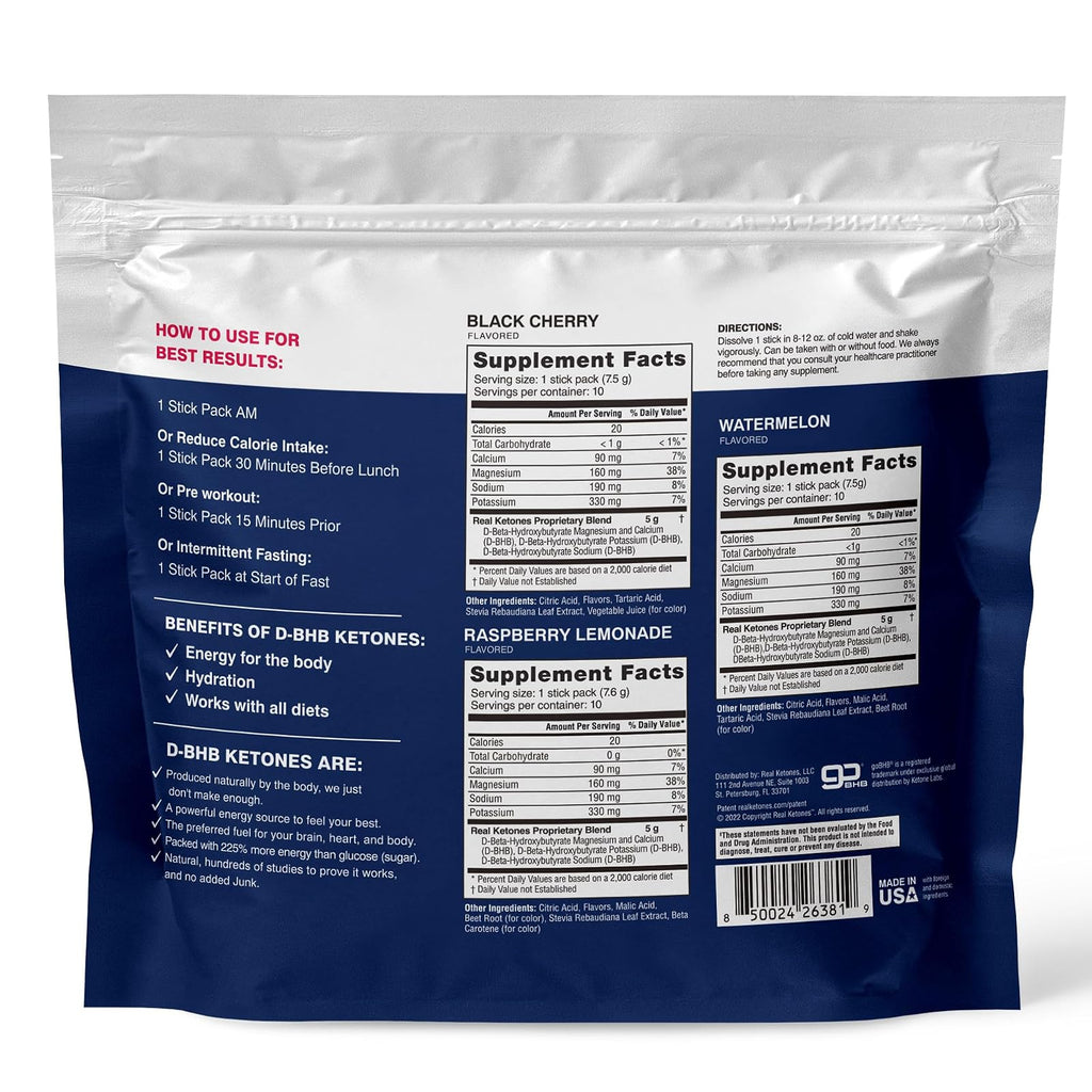 Convenient BHB drink mix packets