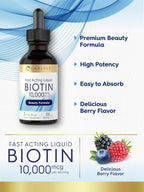 Convenient biotin drops for daily use
