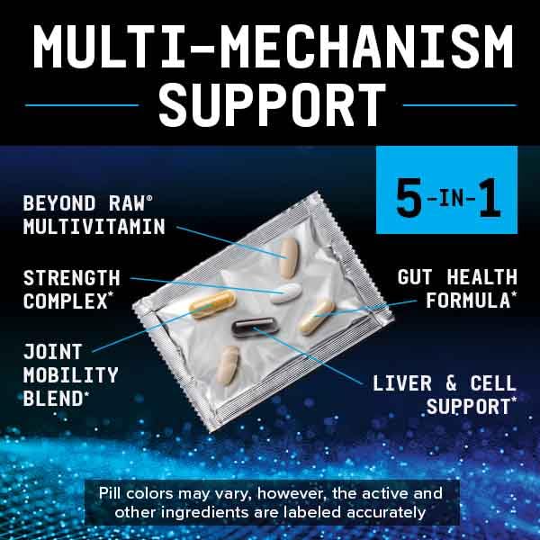 convenient blended vitamin & mineral supplements pack