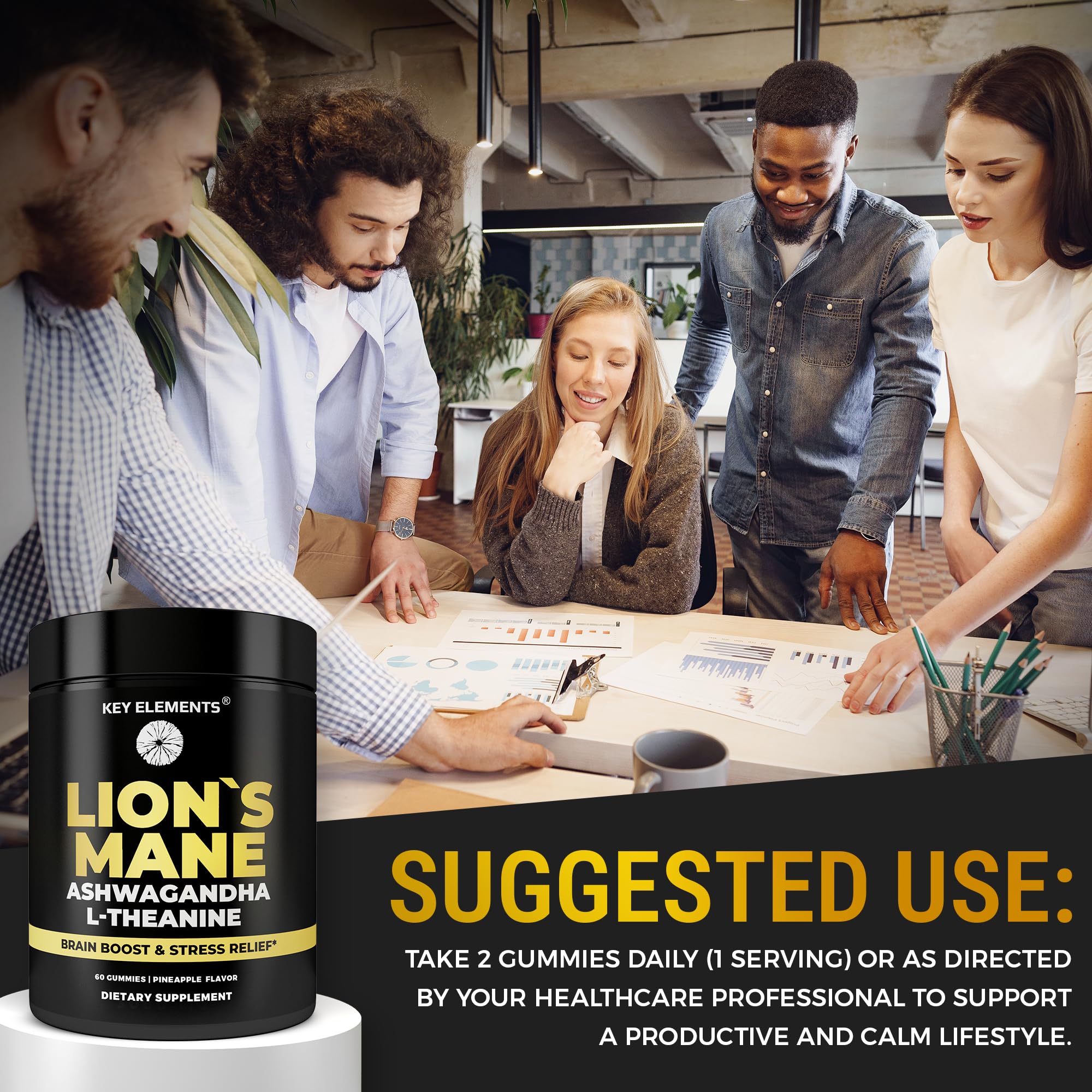 Convenient brain health gummies for daily use