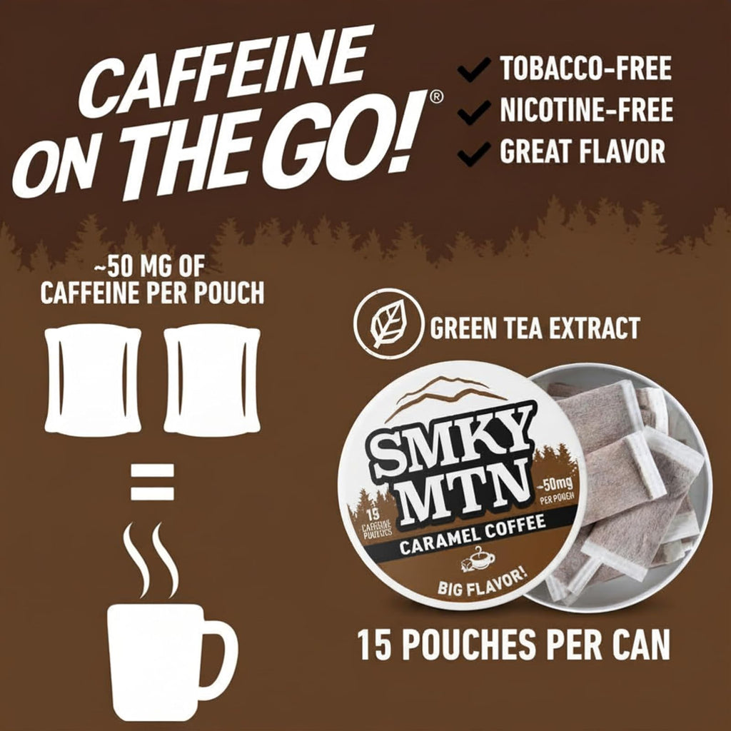 convenient caffeinated coffee pouches