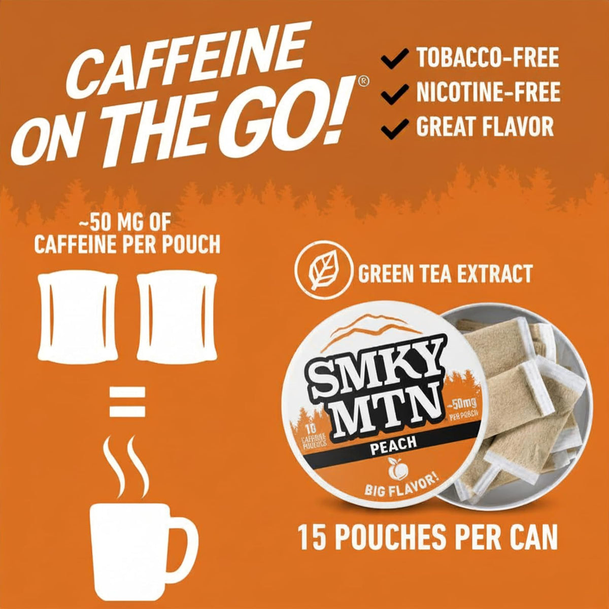 convenient caffeinated pouches for energy