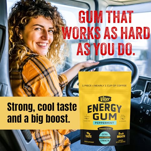 Convenient caffeine gum for focus