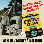 Convenient caffeine gum for workouts
