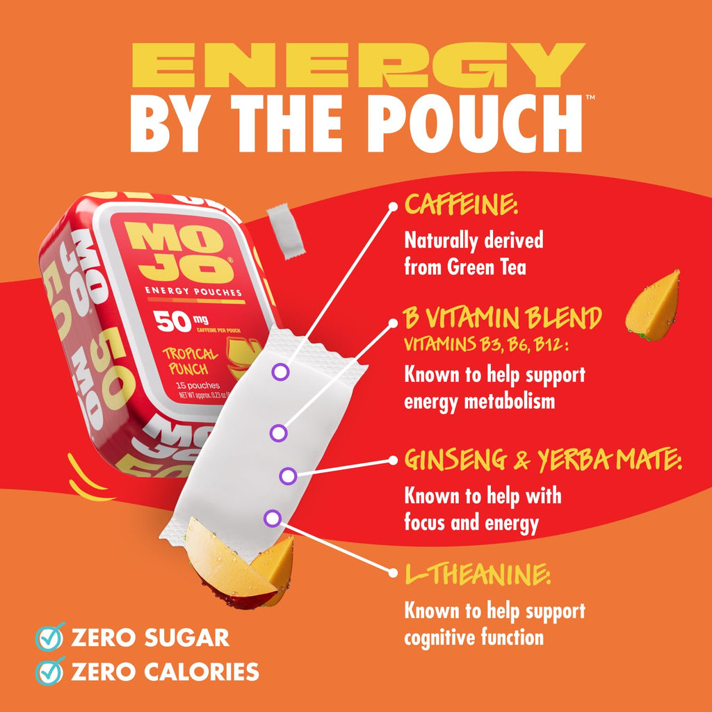 Convenient caffeine pouches on-the-go
