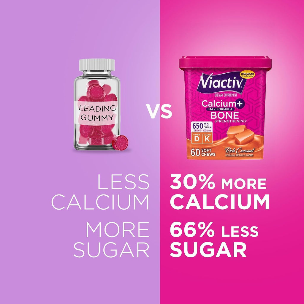 Convenient calcium chews for on-the-go nutrition