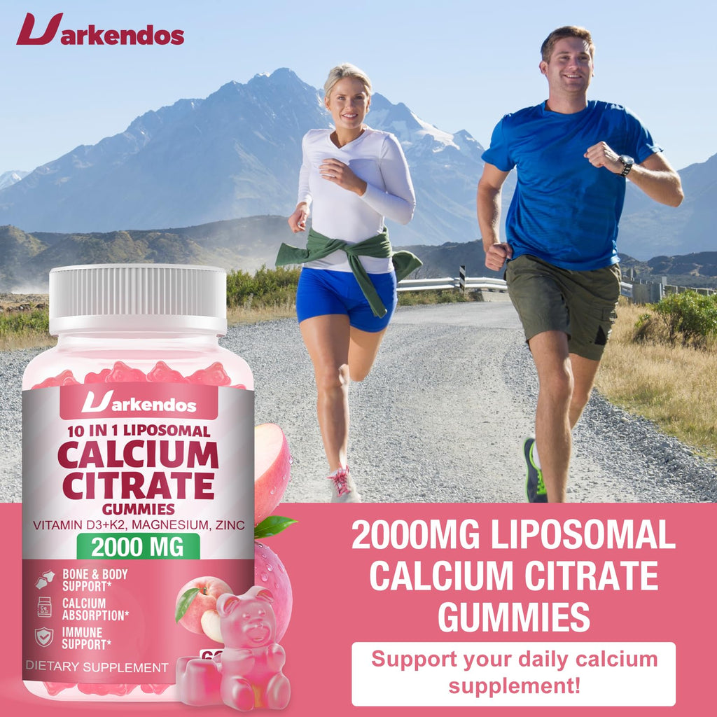 Convenient calcium gummies for on-the-go nutrition