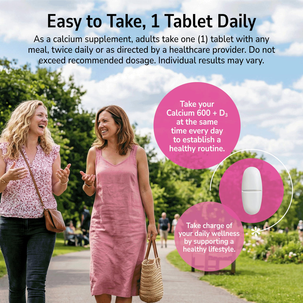 Convenient calcium supplement for adults