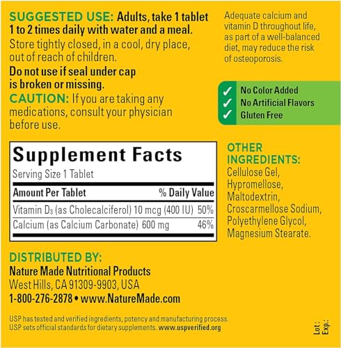 Convenient calcium supplement for daily use