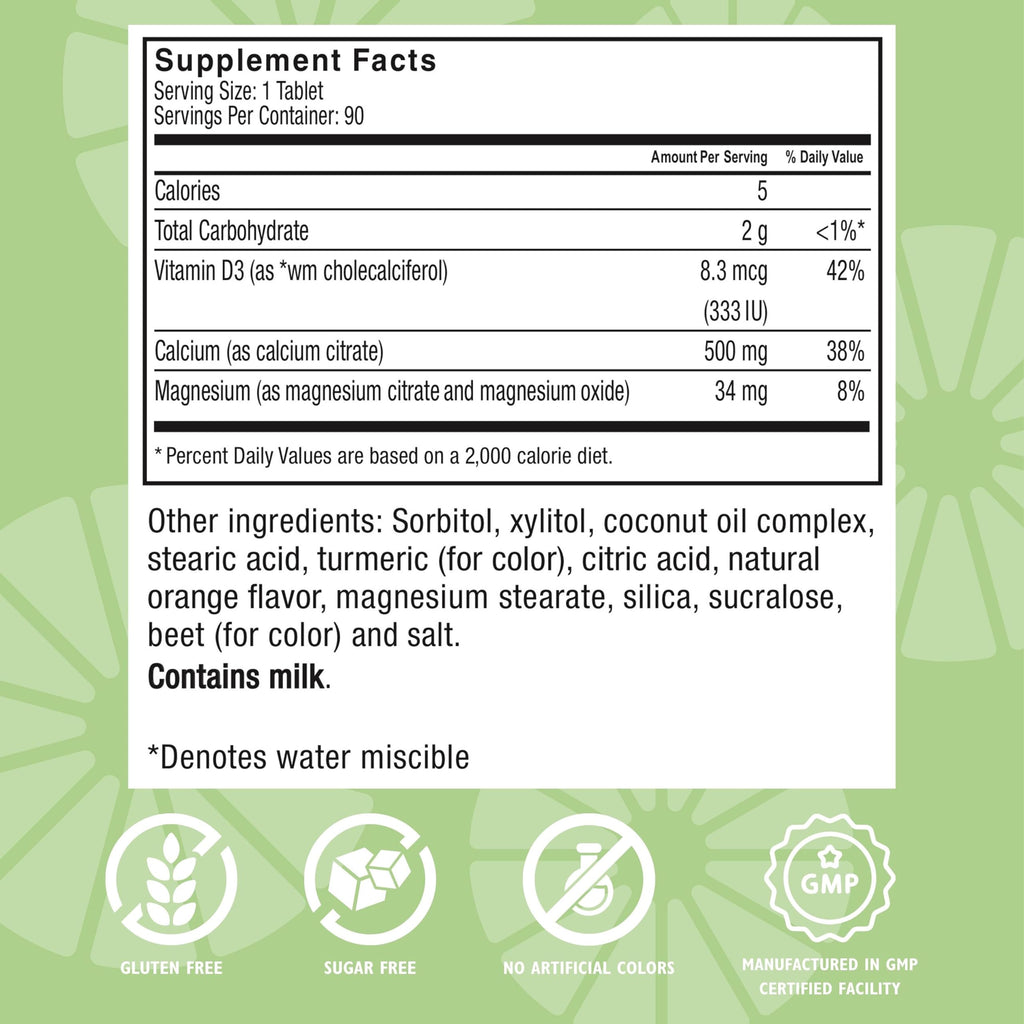 Convenient calcium supplement for on-the-go