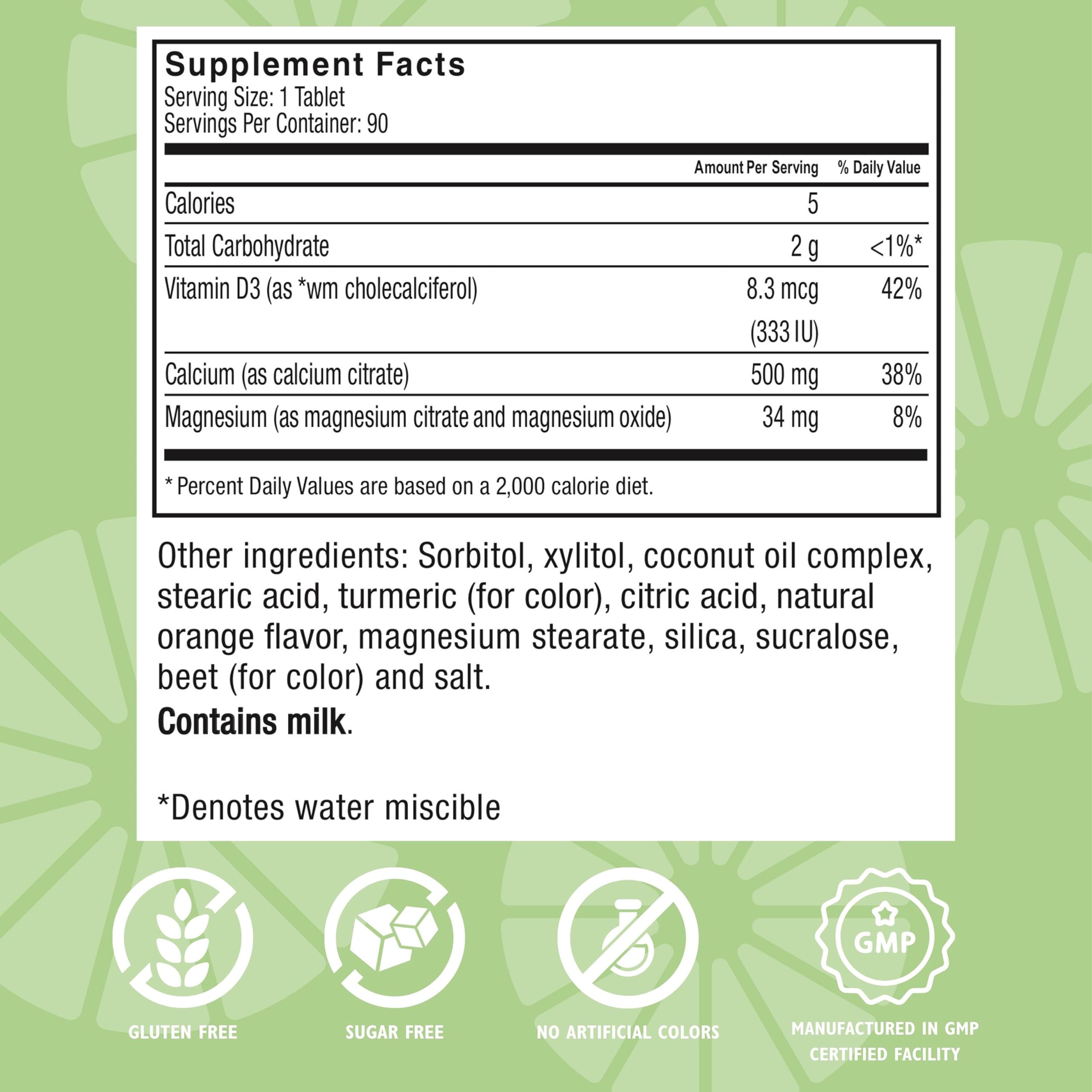 Convenient calcium supplement for on-the-go