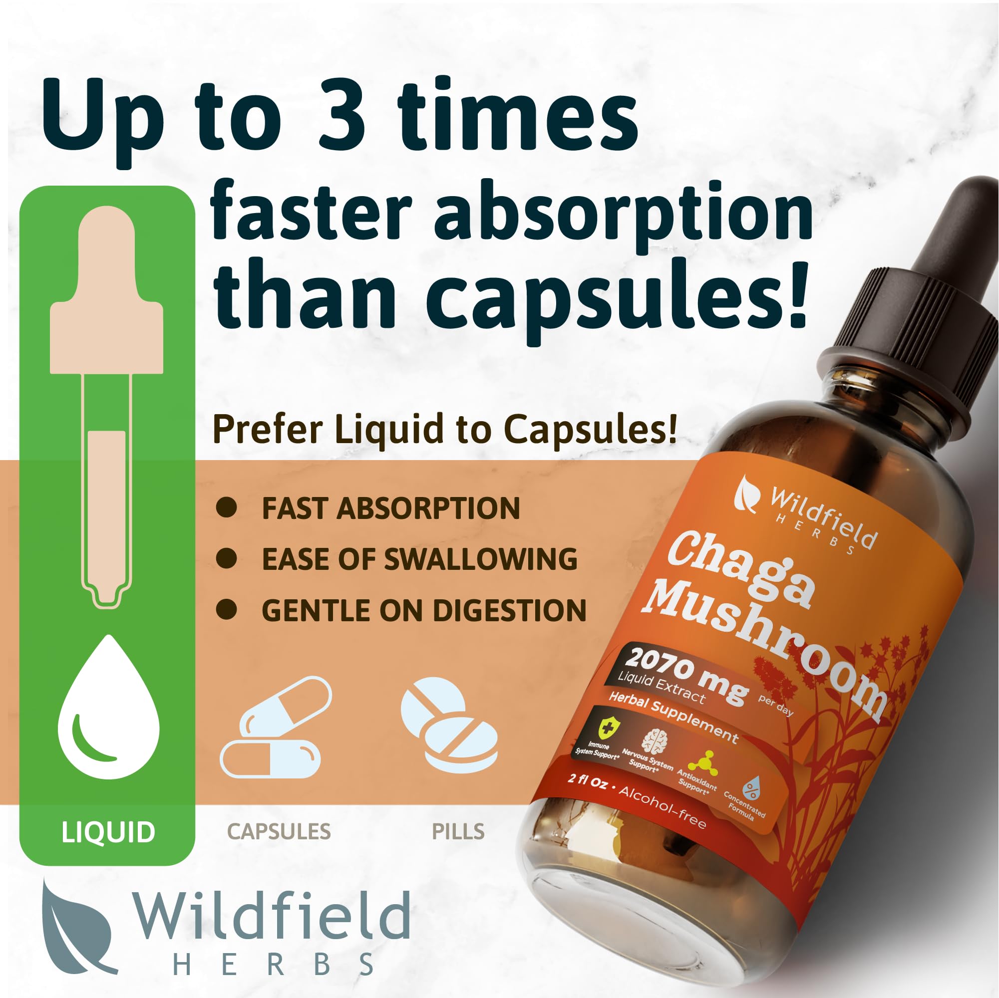 convenient chaga mushroom liquid form