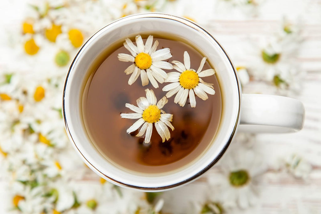 Convenient chamomile tea pods