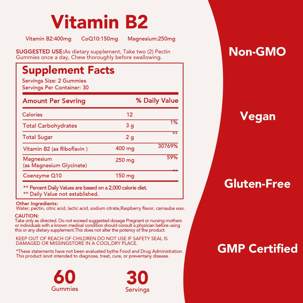 Convenient chewable Riboflavin for vegans