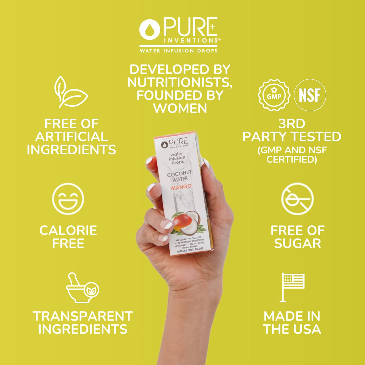 Convenient coconut water drops for hydration
