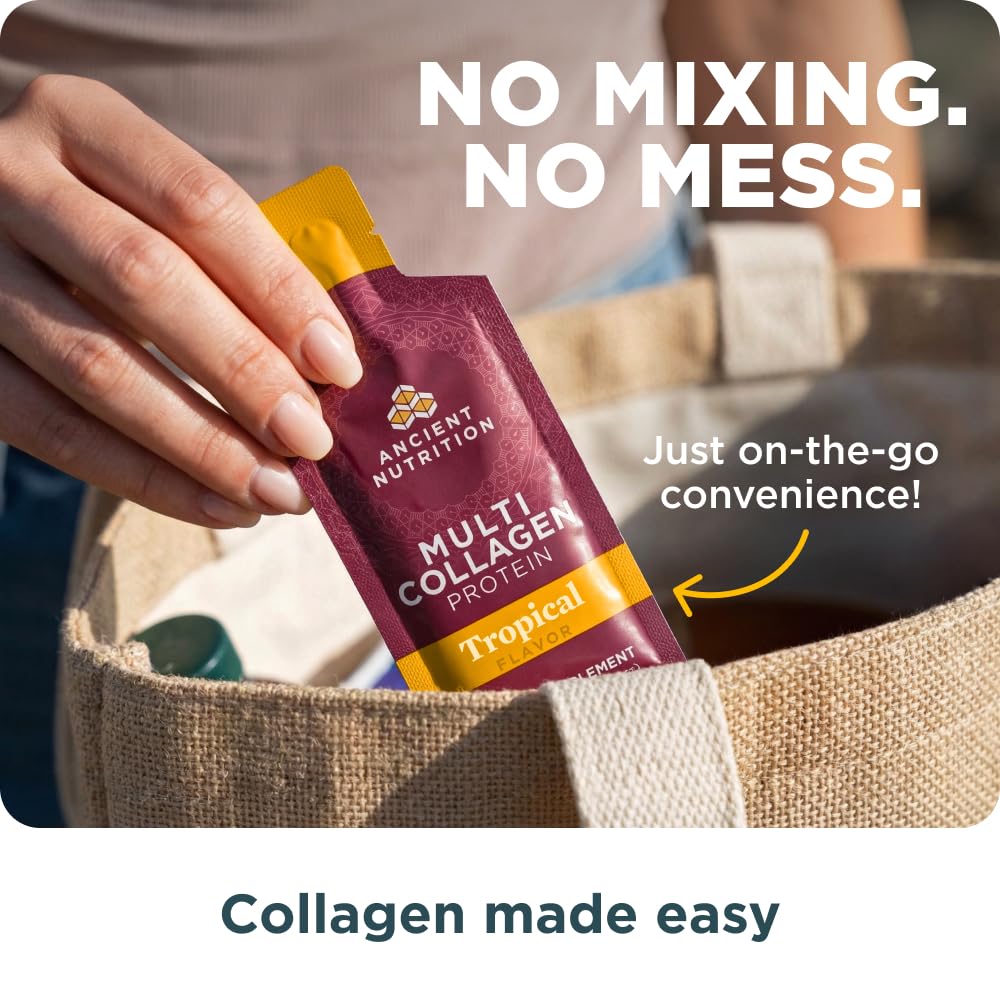 Convenient collagen packets for travel