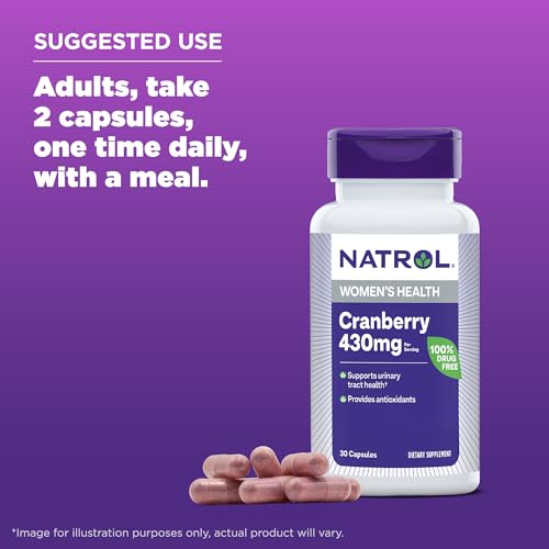 Convenient cranberry capsules for travel