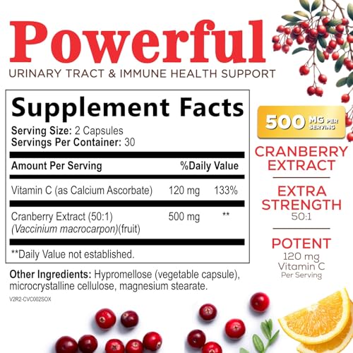 Convenient cranberry capsules for travel