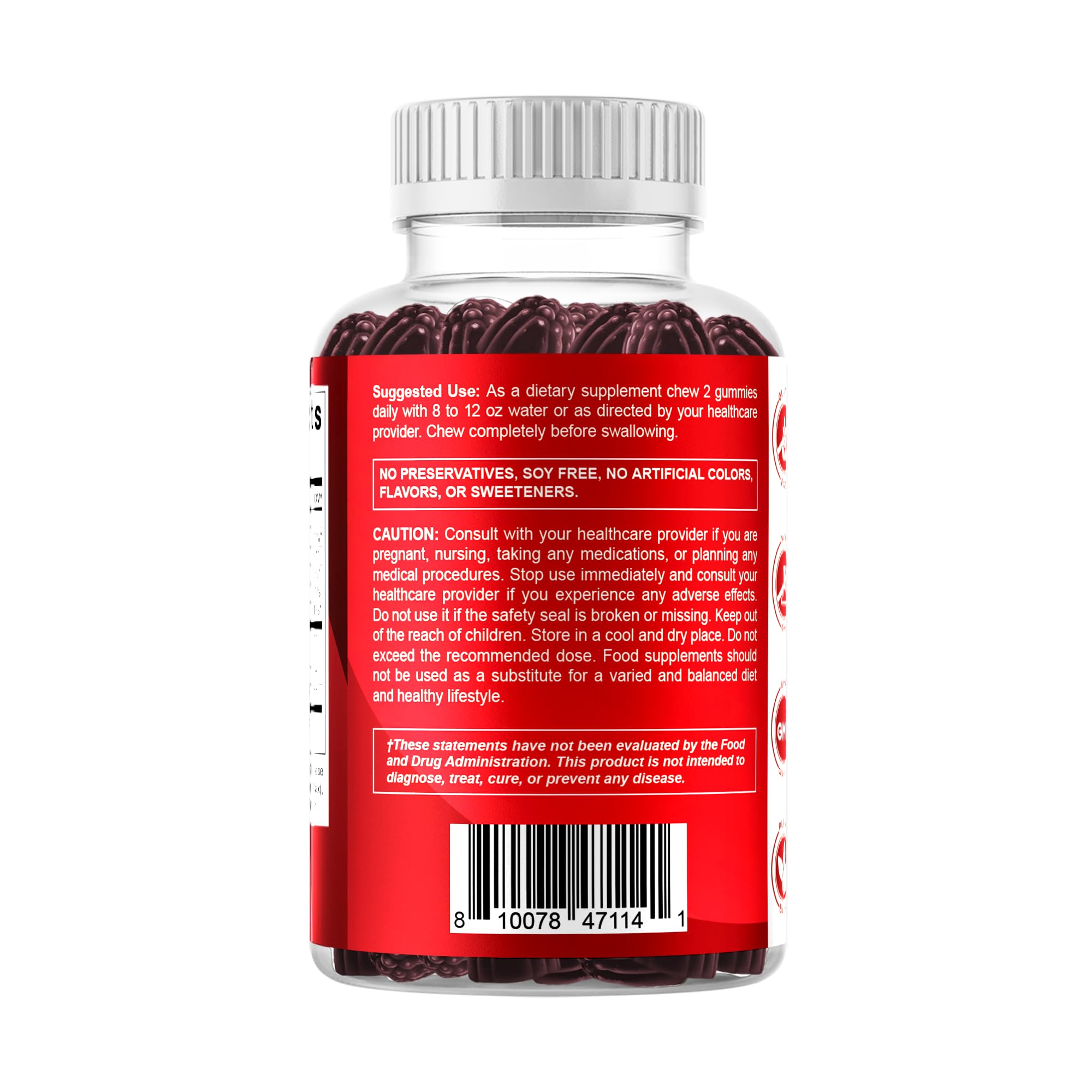 Convenient cranberry gummies for on-the-go