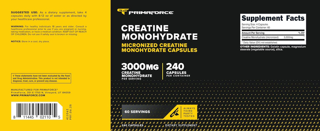 convenient creatine capsule supplement