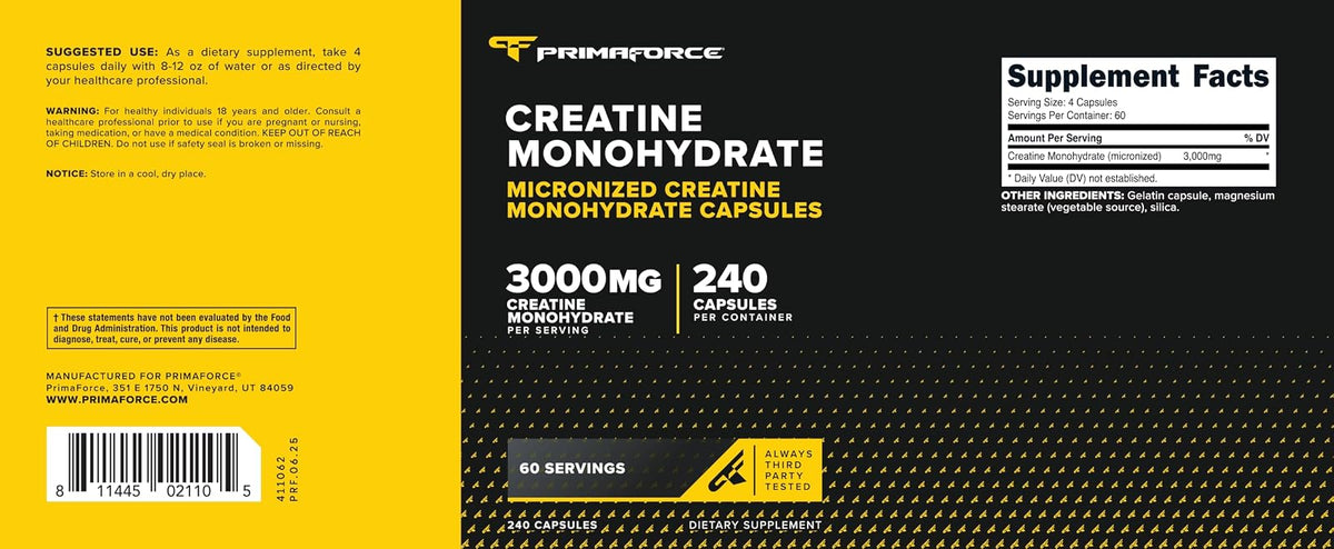 convenient creatine capsule supplement