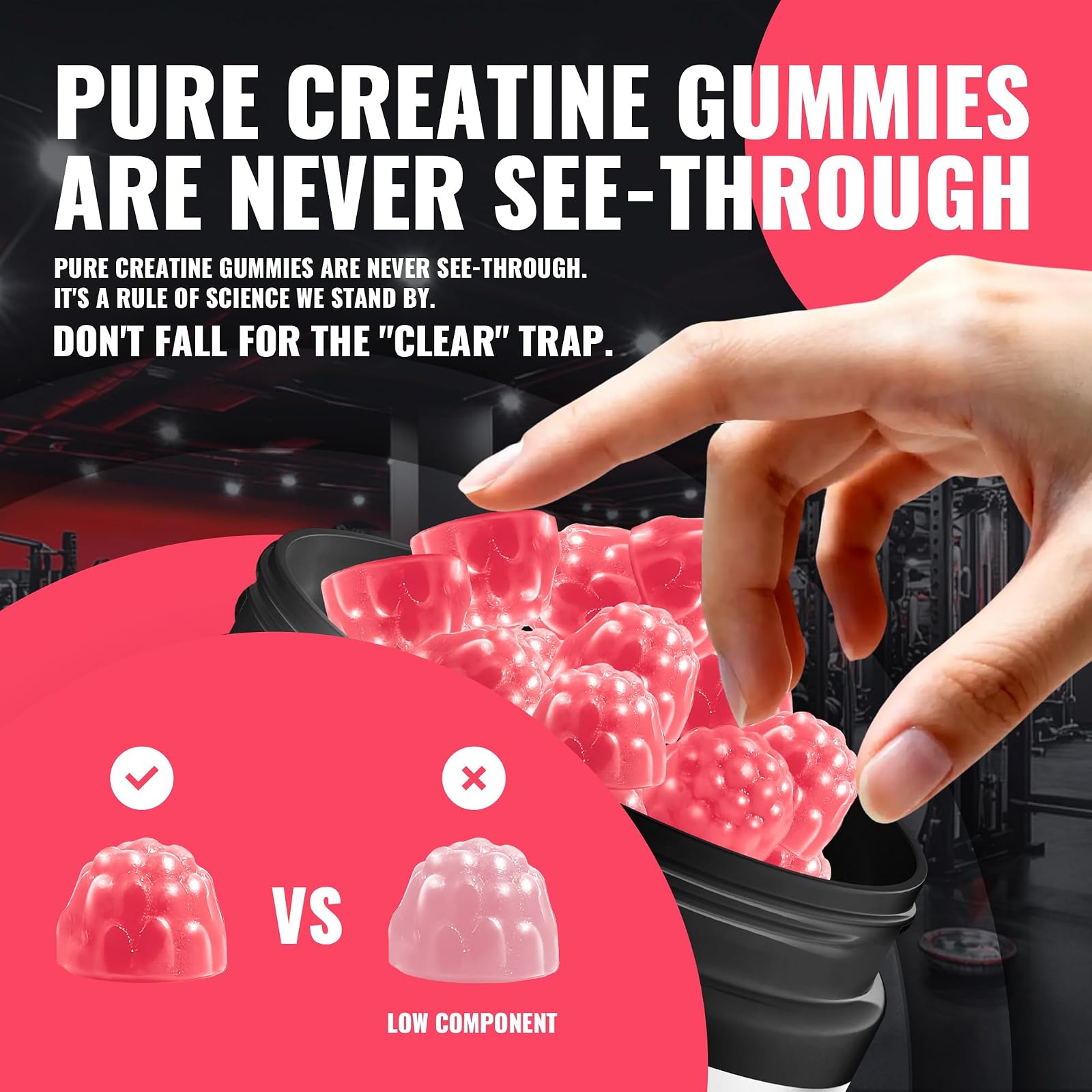 Convenient creatine gummies for muscle recovery