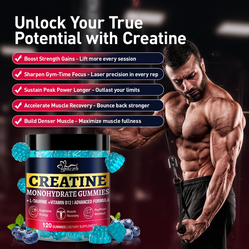 Convenient creatine gummies for on-the-go